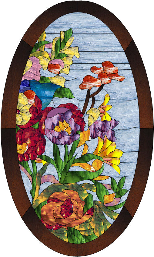 Tiffany Floral Stained Glass Pattern – Paned Expressions Stained Glass